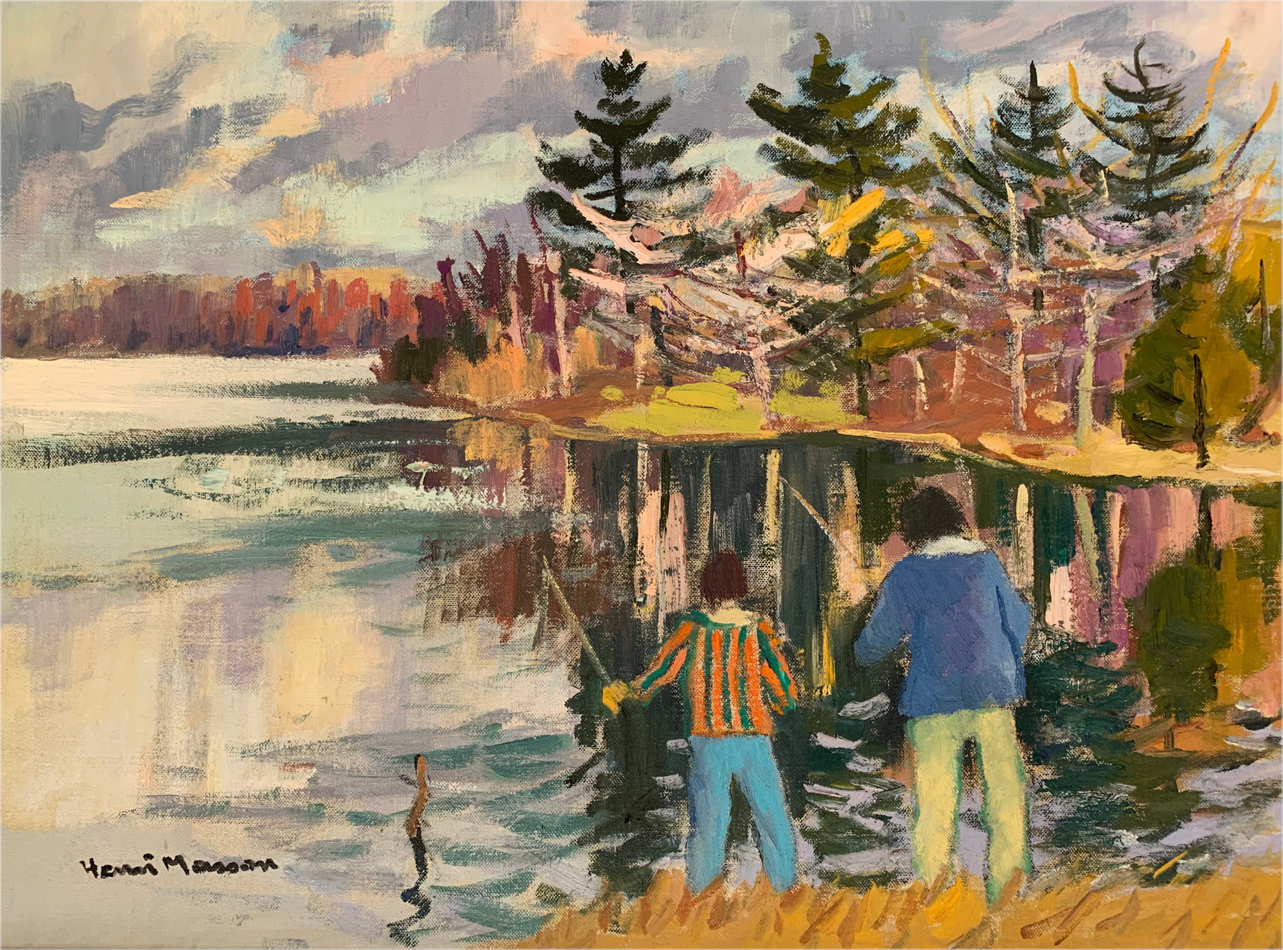 Henri Masson | Spring fishing, Lac Beauchamp, Québec | Canadian Fine ...
