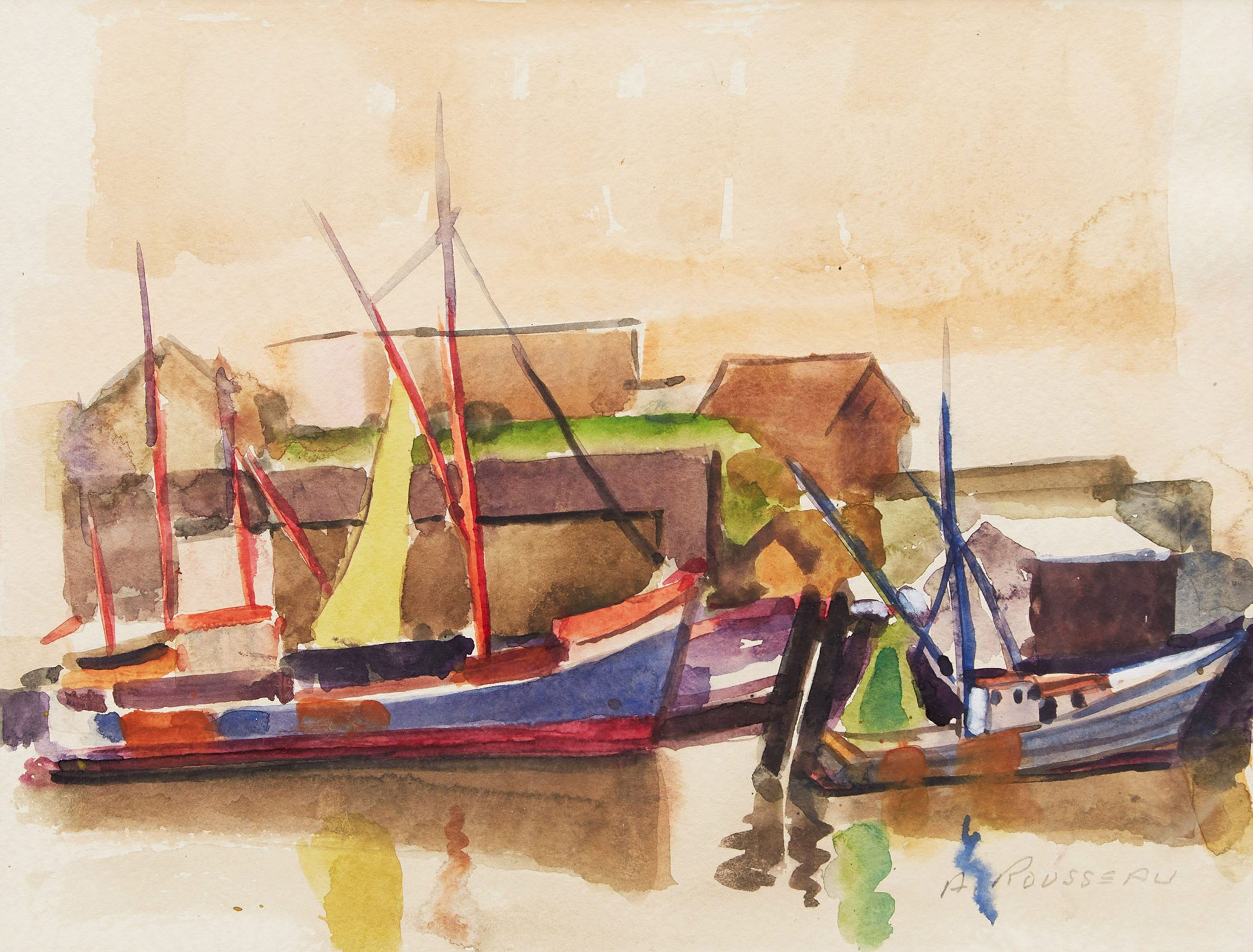 Albert Rousseau | Petits bateaux de pêche | Canadian Fine Art Online
