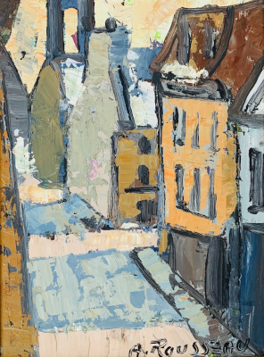 Albert Rousseau | Rue St Stanislas à Québec | Canadian Fine Art Online