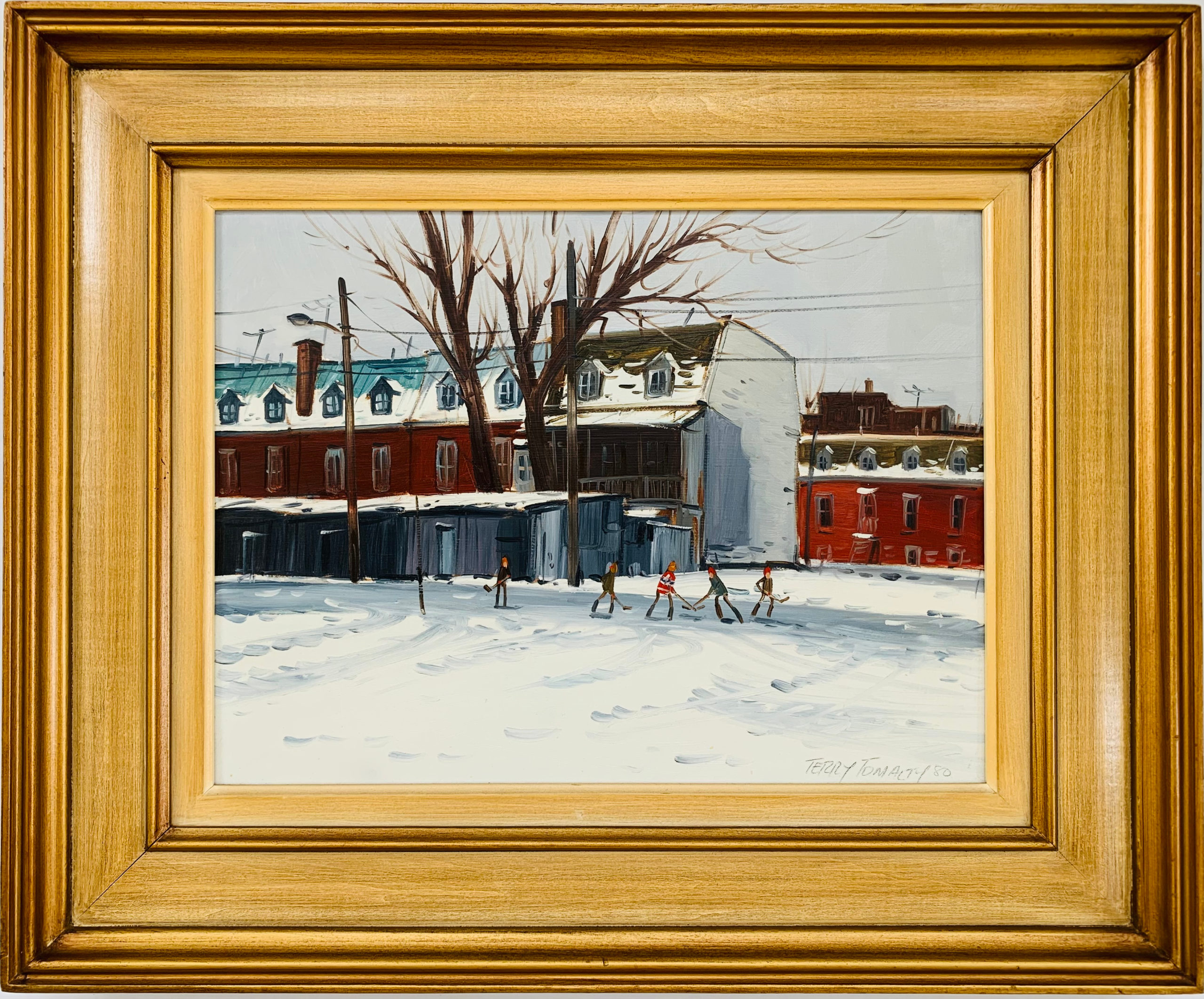 Terry Tomalty | Backyard hockey | Canadian Fine Art Online