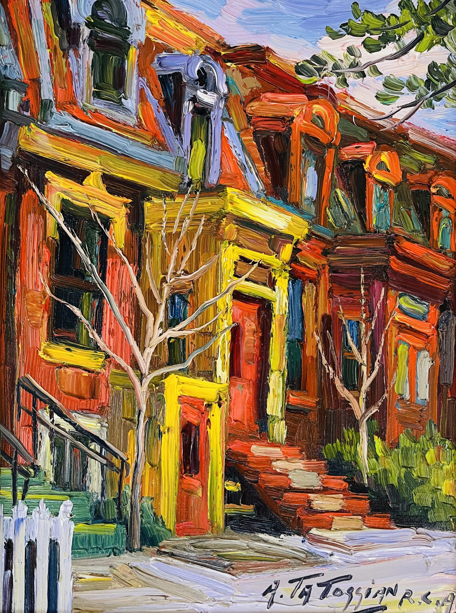 Armand Tatossian | Façade Colorée | Canadian Fine Art Online