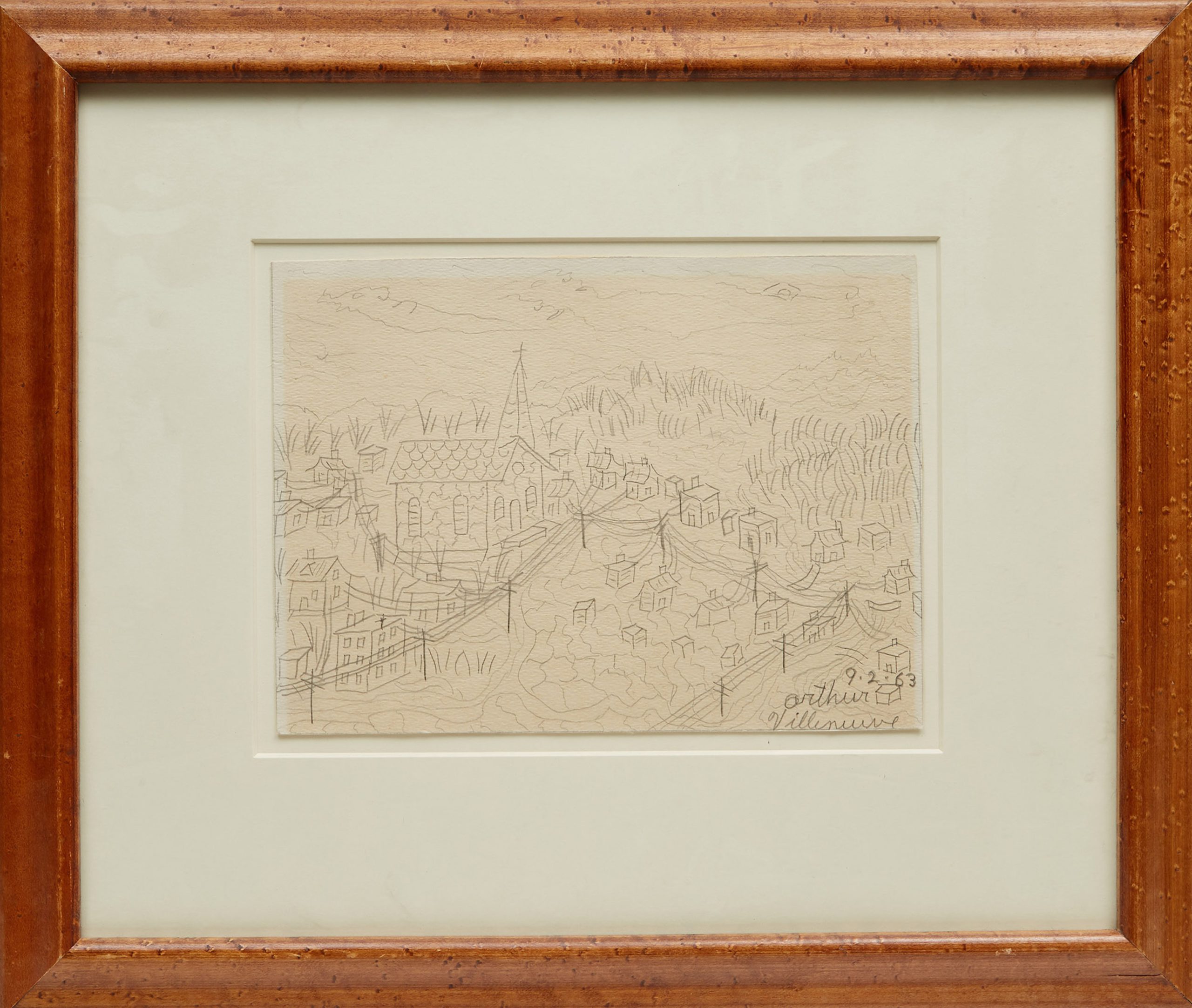 Arthur Villeneuve | Sketch of a Village | Canadian Fine Art Online