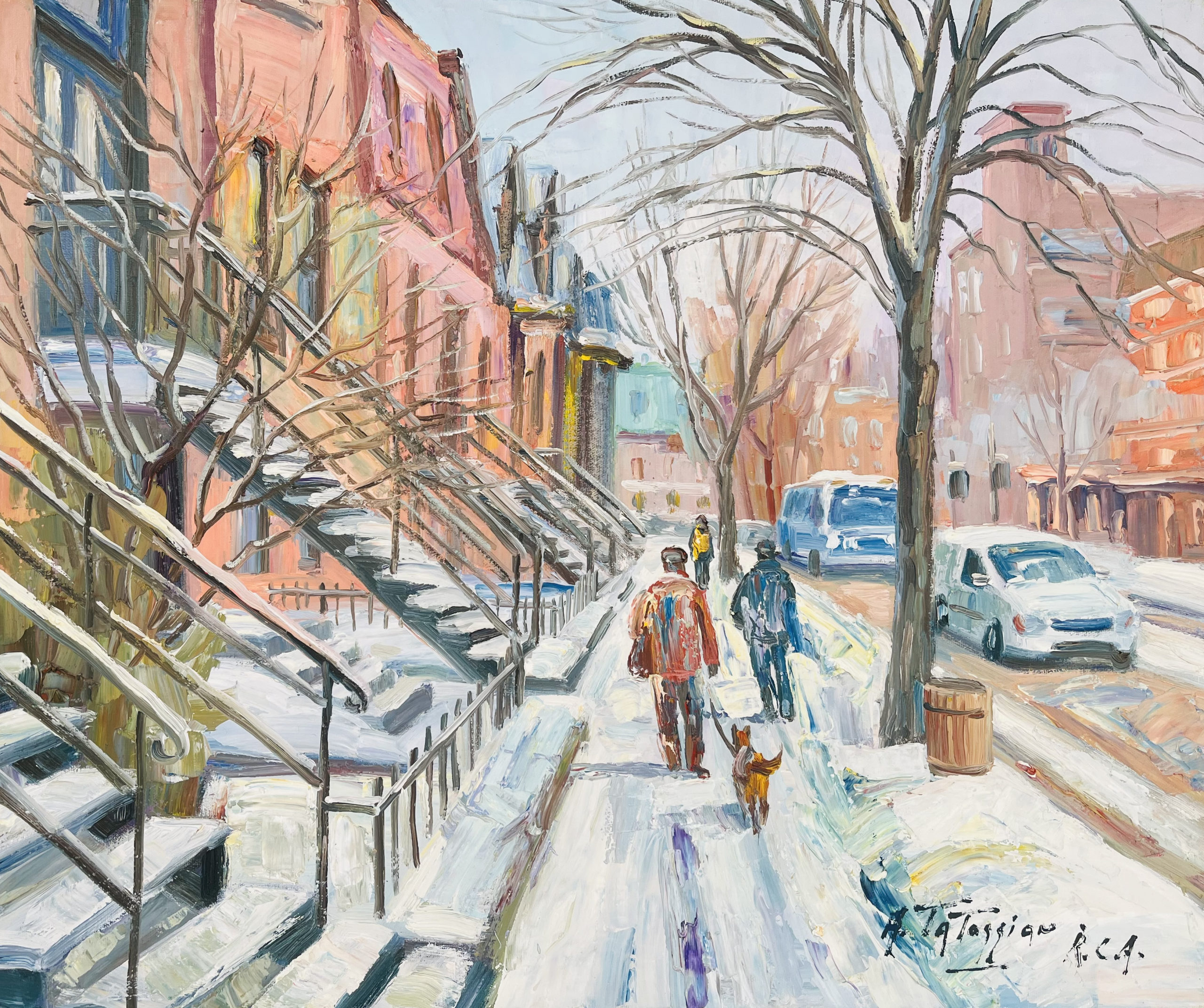 Armand Tatossian | L'hiver à Montréal | Canadian Fine Art Online