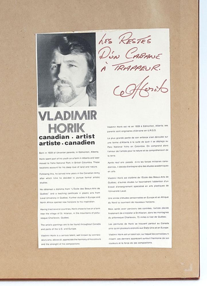 Vladimir Horik | Cabane a Trappeur | Canadian Fine Art Online